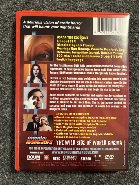 LORNA THE EXORCIST Mondo Macabro DVD Lina Romay Jess Franco $66.00 ...