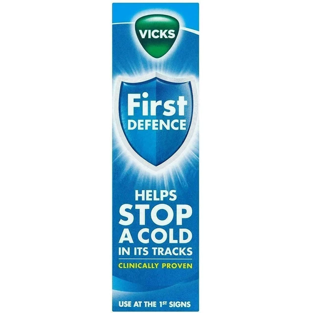 VICKS FIRST DEFENCE nasal spray - 15ml Proven to STOP A COLD, Also Drug ...