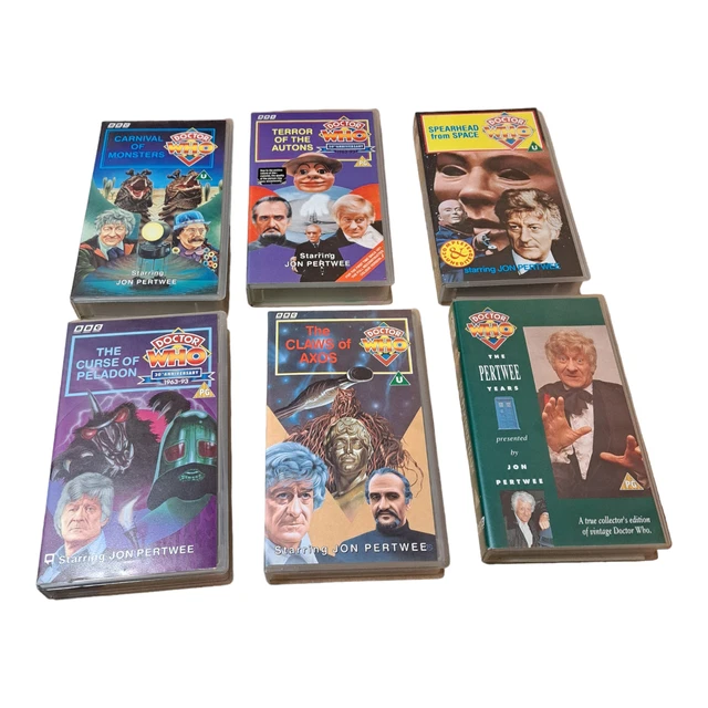 DOCTOR WHO VHS Tapes Bundle x6 Jon Pertwee Spearhead Axos Auton Video ...
