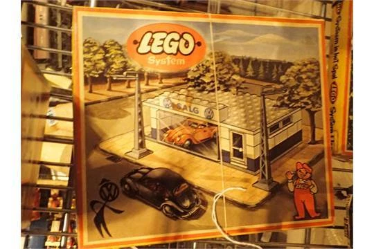VINTAGE LEGO SYSTEM Set 1957 VW GARAGE 1307 very rare with vw beetle ...