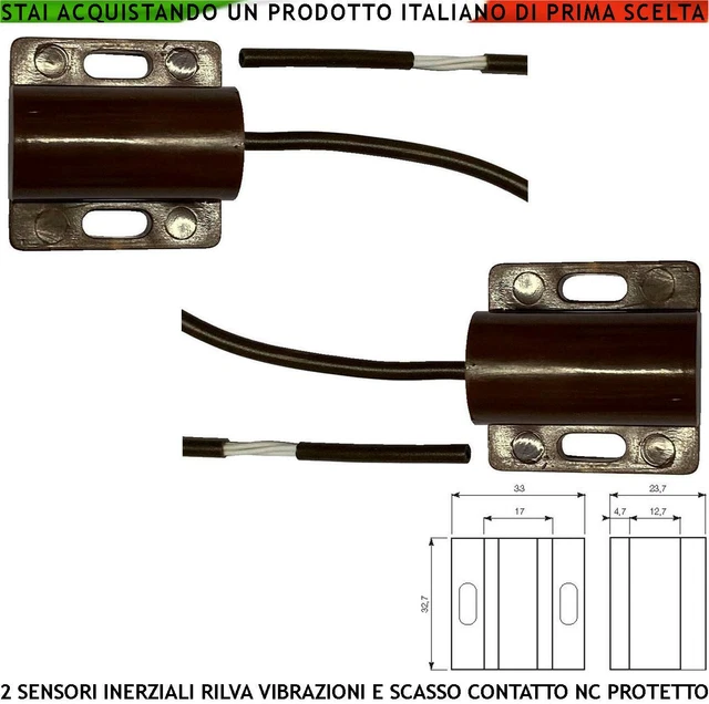 Sensore Inerziale 2 Pz Contatto Allarme Rileva Tentativi Di Scasso Furto Trapano Eur 16 00