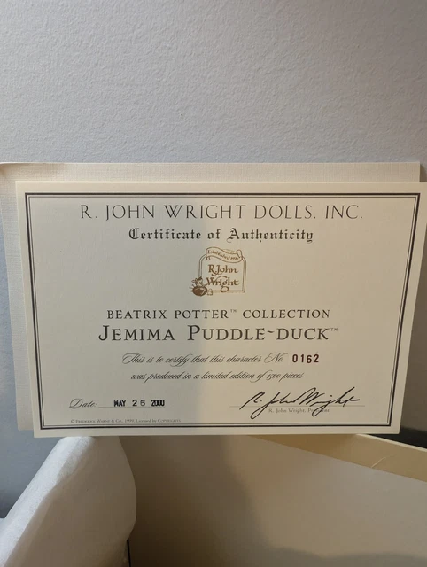 R. JOHN WRIGHT Beatrix Potter Jemima Puddle Duck #162/1500 £410.26 ...