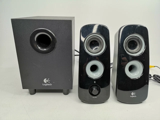 LOGITECH STEREO COMPUTER Speakers 2.1 System Subwoofer Sound Z323 Used ...