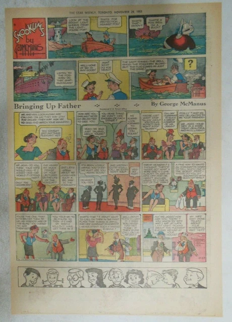 (7) BRINGING UP Father Sundays by George McManus from 1951 Size ...