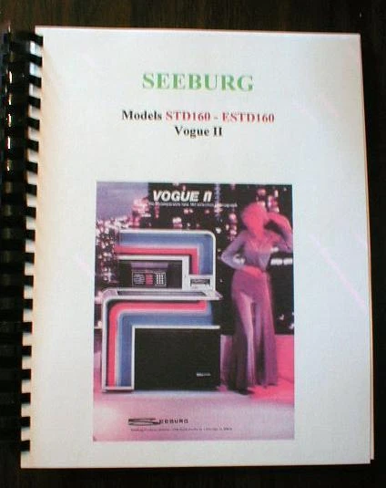 MANUEL JUKEBOX MODÈLE Seeburg STD160 ESTD160 Vouge II EUR 47,29 ...