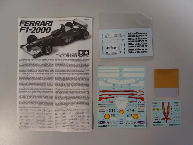 TAMIYA FERRARI F1-2000 mit Marlboro Decals 1:20 Bausatz # 20048 - TOP ...