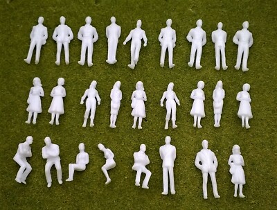1:50 SCALE UNPAINTED Architecture White Model Figures - Pack of 10/25 ...
