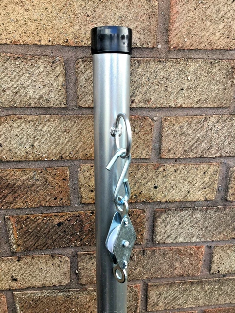 3MTR GALVANISED WASHING Line Post Clothes Pole Line Drier Pulley ...