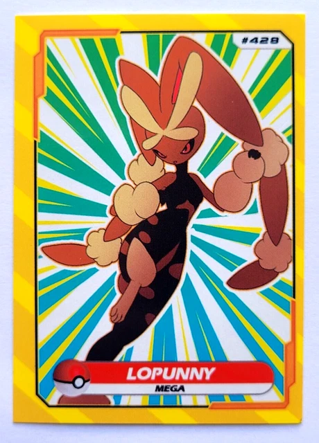 2022 POKEMON POKEDEX GIGAMAX Sticker #198 MEGA LOPUNNY South of America ...