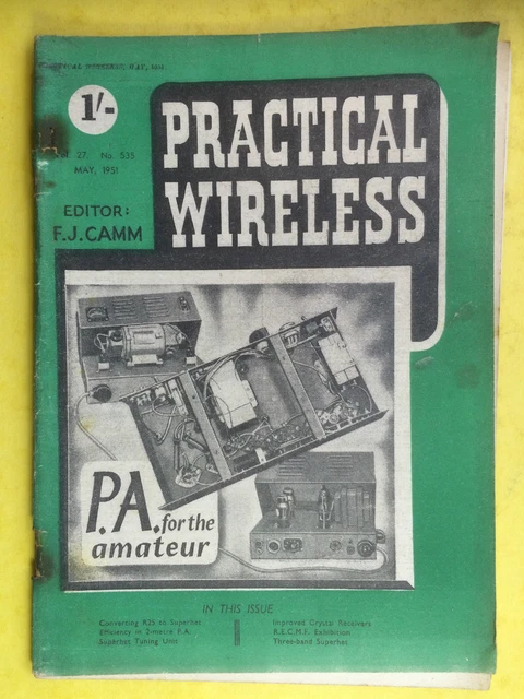 PRACTICAL WIRELESS - Magazine - Mai 1951 - P.A. Pour L'Amateur ...