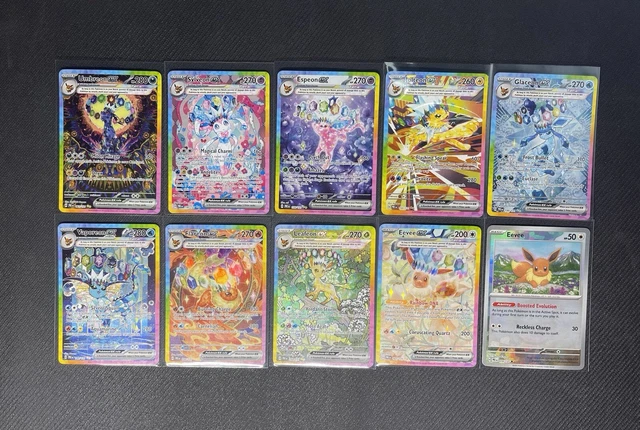 POKEMON PRISMATIC EVOLUTIONS UK GOD PACK Eevee, Umbreon EX 161/131 Etc ...