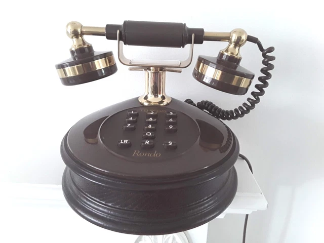 VINTAGE BRITISH TELECOM Telephone RONDO UK Brass BT Retro collectable ...