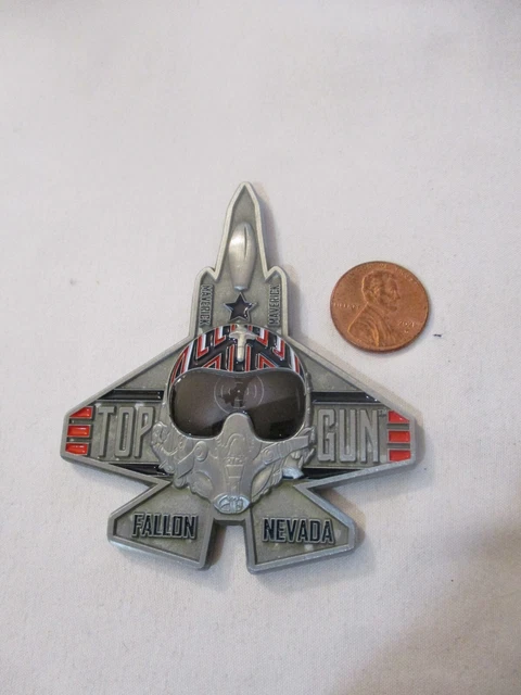 US NAVY TOP Gun Fighter Weapons School F-18 Aircraft Challenge Coin $48 ...