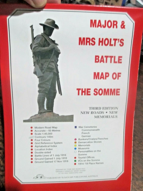 MAJOR & MRS Holt's Battle Map of the Somme WW1 Battlefield incl battle ...