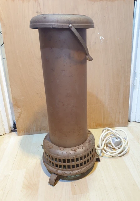 GENUINE VINTAGE RETRO 70s 60s 50s Wooden Working Fire Heater Fireplace ...
