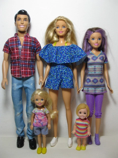 BARBIE DOLLS FAMILY bundle Ken, Barbie, Skipper, Chelsea & toddler £19. ...