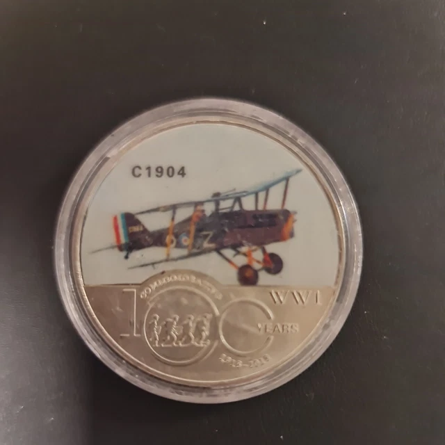 100 YEARS MEMORY of First World War WW1 Medal Coin - Aircraft C1904 ...