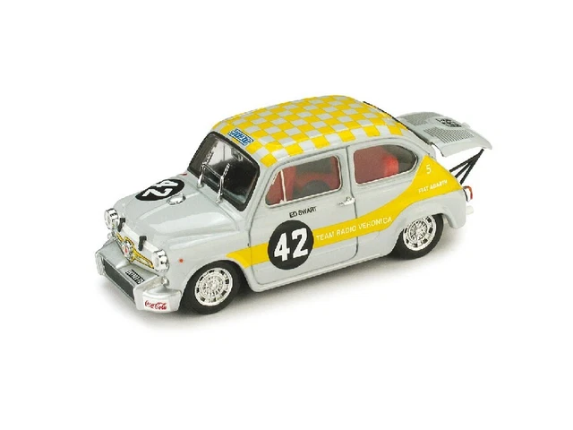 MODELLAUTO AUTO WETTBEWERB Maßstab 1:43 Brumm diecast Fiat Abarth 1000 ...