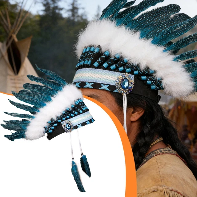 FEATHER HEADDRESS FANCY Dress Headwear for Performance Dance Stage ...