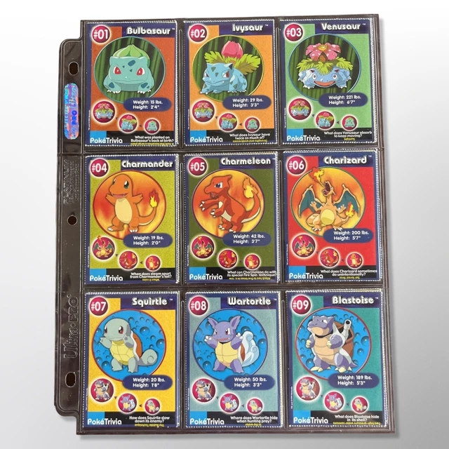 1999 ORIGINAL 151 Pokemon Cards Complete Set Burger King Pokétrivia ...