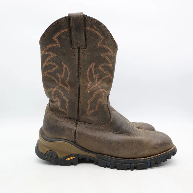 TONY LAMA ROUSTABOUT Men's 8.5 D Performance Soft Toe Work Boots Brown ...