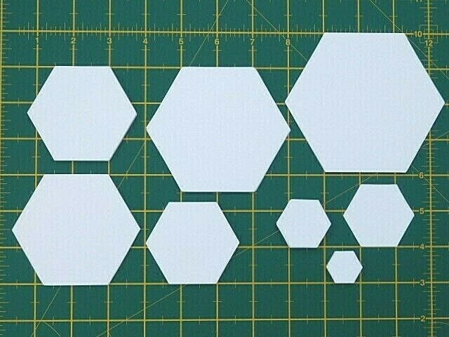 HEXAGON PAPER PIECES PATCHWORK TEMPLATES 120gsm PAPER & FREE DELIVERY £ ...