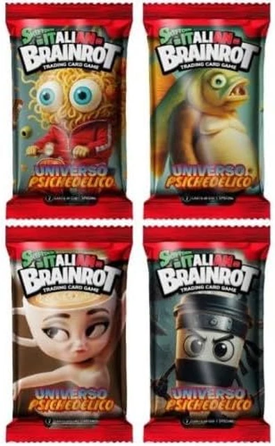 SKIFIDOL S-ITALIAN BRAINROT Trading Card Game, Universo Psychedelico, 4 ...
