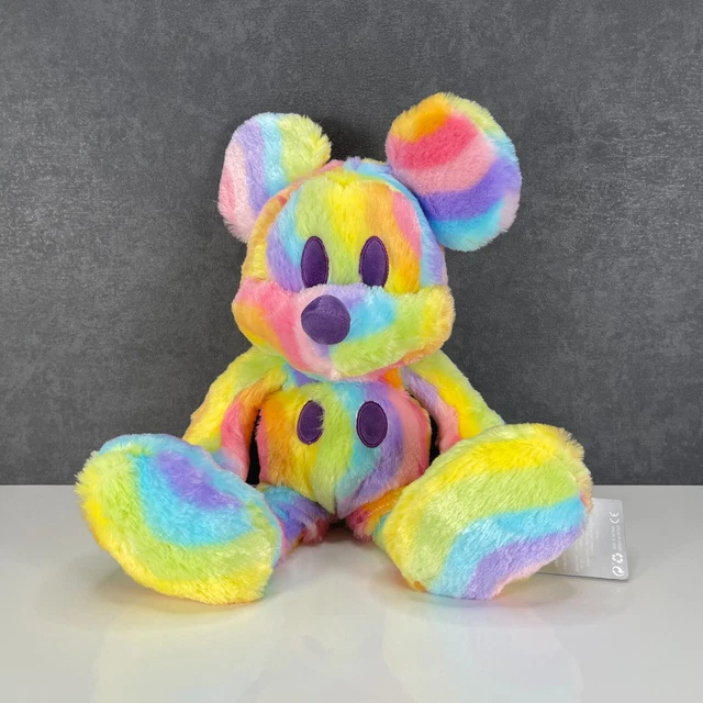 MICKEY MOUSE PASTEL Rainbow Plush Disney Store Genuine Soft Toy ...