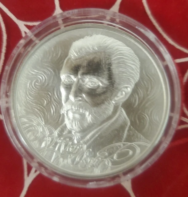 VINCENT VAN GOGH 🎨1 Oz .999 Silver 😱 Silver Art Round 😱😱😱 $313.07 ...