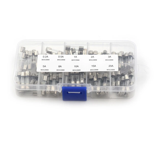 100PC 5X20MM QUICK Blow Glass Tube Fuse Assorted Kits Fast-blow Fuses 0.2A~2y`zz $5.15 - PicClick AU