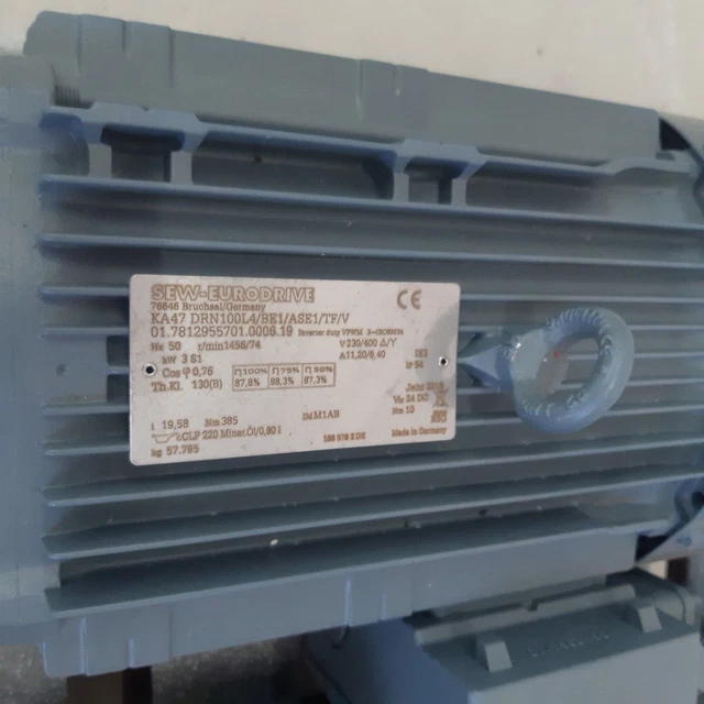 MOTOR - SEW-EURODRIVE KA47 Kegelradgetriebemotor - DRN100L4/BE1/ASE1/TF ...