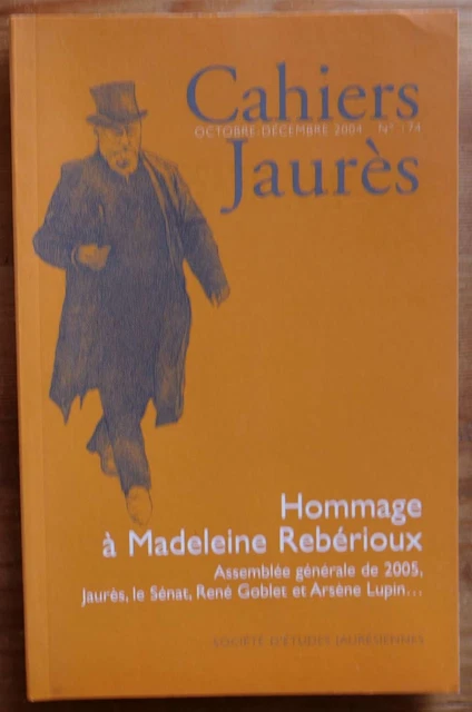 CAHIERS JAURÈS - N° 174 de octobre-décembre 2004 - Hommahe à Madeleine ...