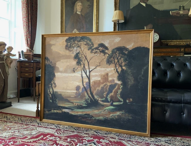 BARAGWANATH KING (1864-1939) Original Castle Landscape Pastel & Gouache ...