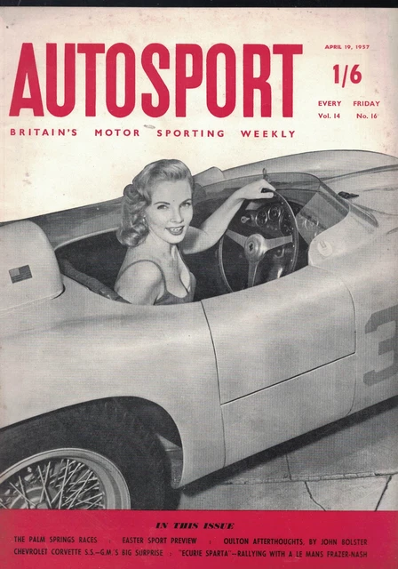 AUTOSPORT MAGAZINE APRIL 19, 1957 = jan harrison driver £5.45 - PicClick UK