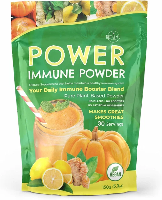 IMMUNE SUPPORT SUPPLEMENT Powder 150g, Superfood Booster for Adults ...