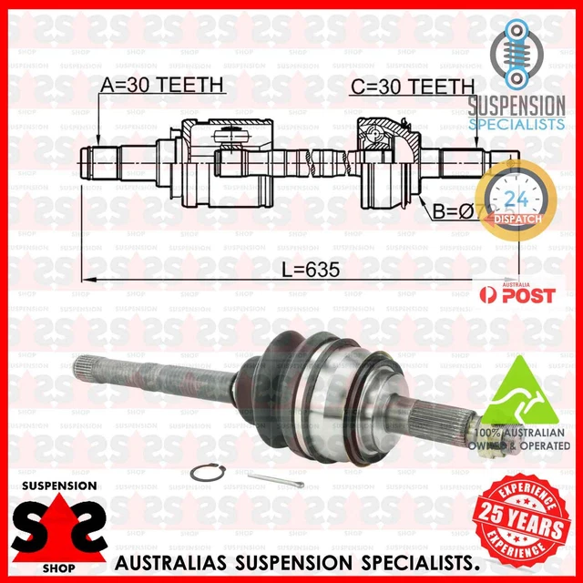 FRONT AXLE DRIVE Shaft Suit TOYOTA Hilux 4.0 4WD (GGN25) HILUX VII Pickup $278.60 - PicClick AU
