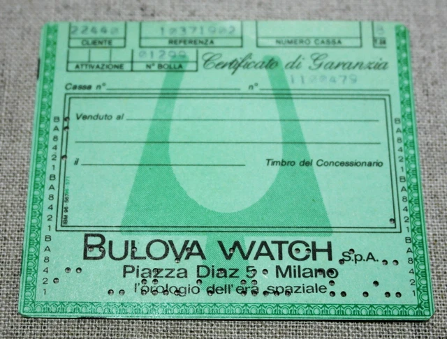 VINTAGE BULOVA WARRANTY Card Blank for Any Models Newoldstock £69.56 ...