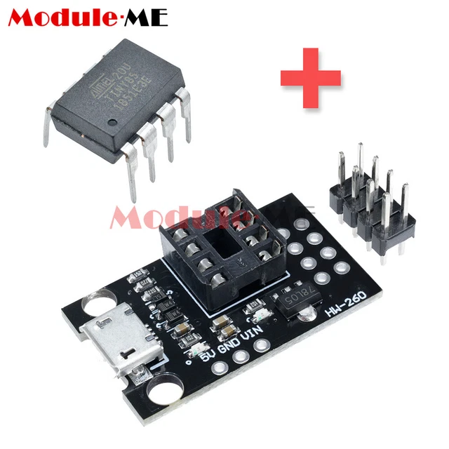 MINI ATTINY85 Micro USB Development Programmer Board For Tiny85-20PU ...