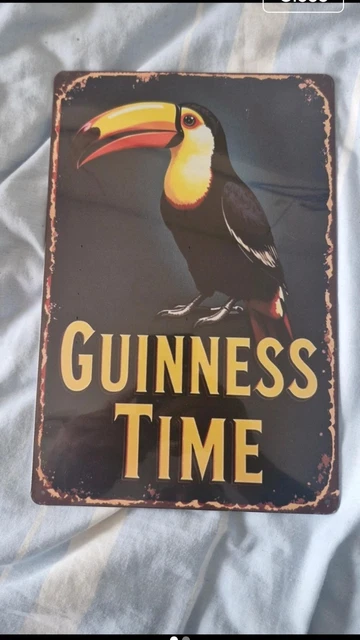 VINTAGE WORN LOOK Guinness Advertising Tin Sign A4 Size £8.66 - PicClick UK