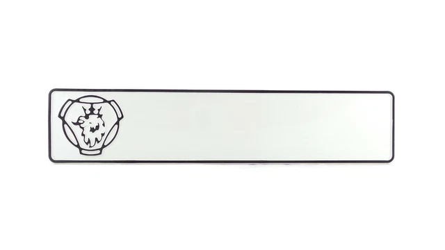 SCANIA LOGO EURO European License Plate Number Plate Embossed Alu ...