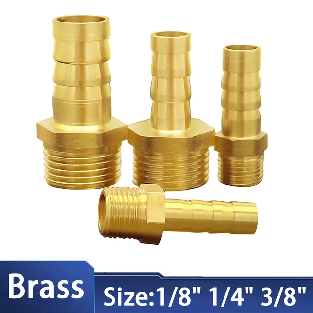 BSP BRASS TAPER Thread x Hose Tail End Connector Fittings for Air Water ...