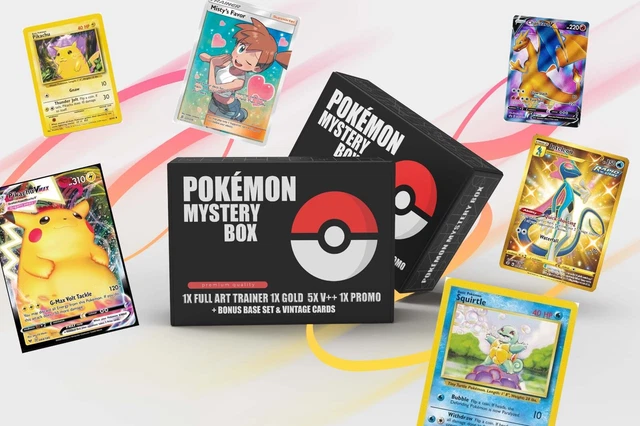 POKEMON MYSTERY BOX! Vintage/Full Art/Vmax/Gold & More! PREMIUM Pokemon ...