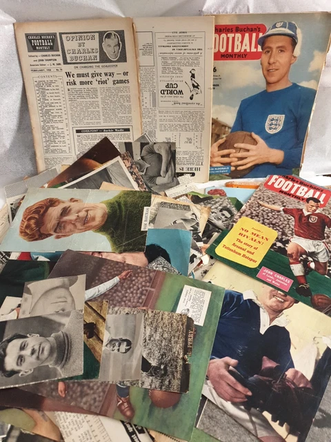 VINTAGE FOOTBALL MAGAZINES 1950s 60s Charles Buchans for scrapbooking ...