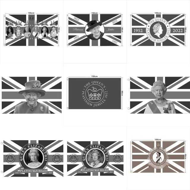 Majestic Her Majesty Queen Elizabeth Ii Mourns With Bla And White Flag Eur 752 Picclick De
