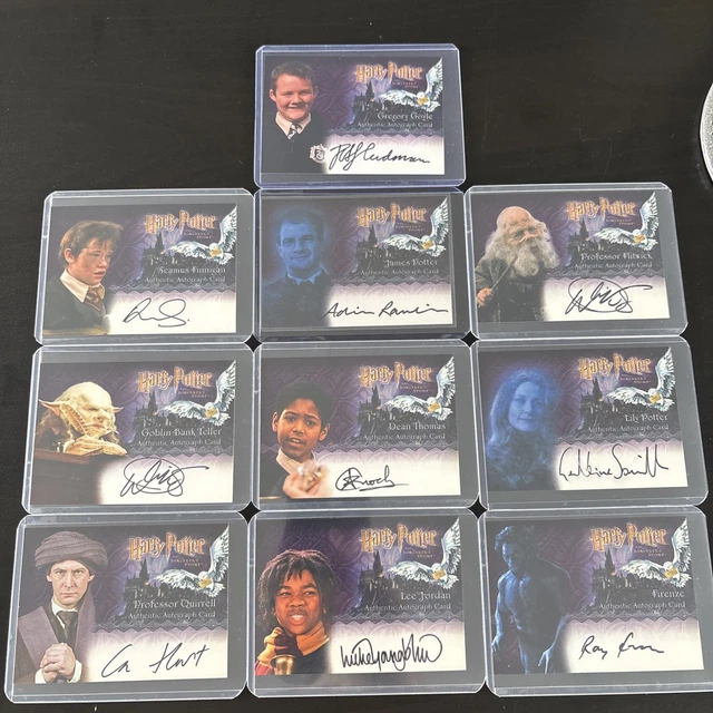 ARTBOX HARRY POTTER Sorcerers Stone 10x Autograph Cards All In Perfect ...
