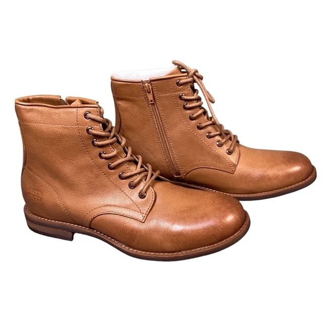 FRYE AND CO Hank Lace Up Nappa Leather Ankle Boots Cognac Size 9 ...