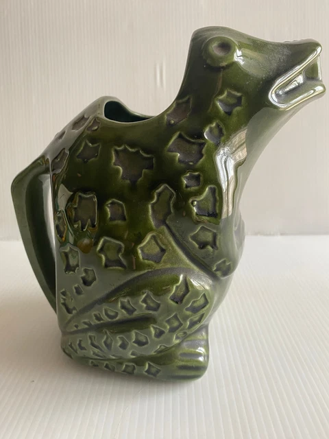 ANCIEN PICHET CRUCHE ZOOMORPHE GRENOUILLE en céramique 23 cm de haut signé EUR 40,00 - PicClick FR