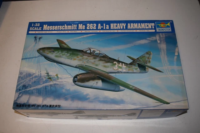 TRUMPETER 02260 MESSERSCHMITT Me 262 A-1a heavy armament 1:32 NEU mit OVP EUR 45,95 - PicClick DE