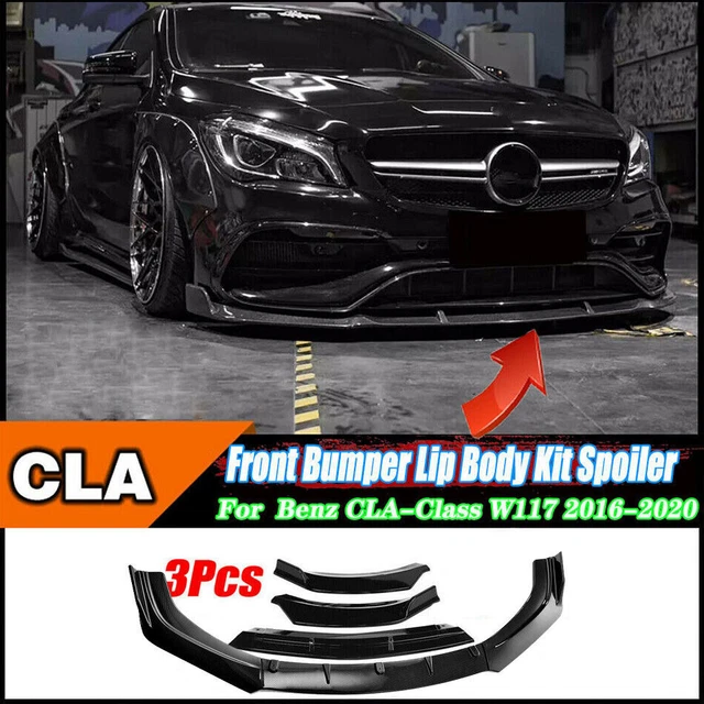FRONT BUMPER LIP Body Kit Spoiler Splitter for Mercedes CLA 2016-20 ...