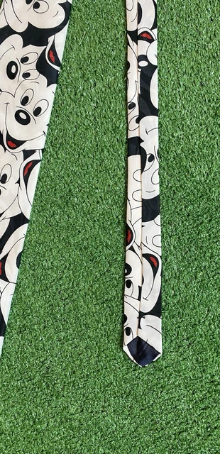 VINTAGE 90S MICKEY Mouse Mens Neck Tie All Over Print Unlimited Cartoon ...
